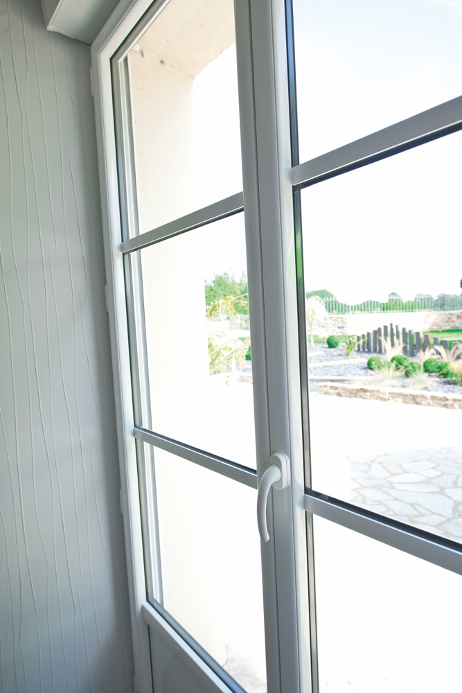 Porte-fenêtre 3 vantaux en aluminium sur mesure, gamme Staralu Optima ...