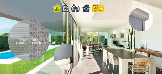 Store vertical système zip sur mesure